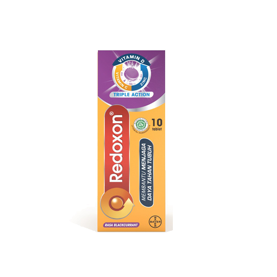 Redoxon Triple Action Rasa Blackcurrant 10 Tablet Effervescent ...