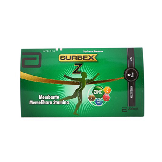 Surbex-Z 6 Tablet - Kegunaan, Efek Samping, Dosis dan Aturan Pakai ...