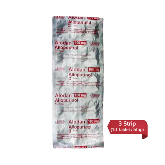 Alodan 100 mg 3 Strip (10 Tablet/Strip) - Hemat Borongan - Kegunaan, Efek Samping, Dosis dan ...