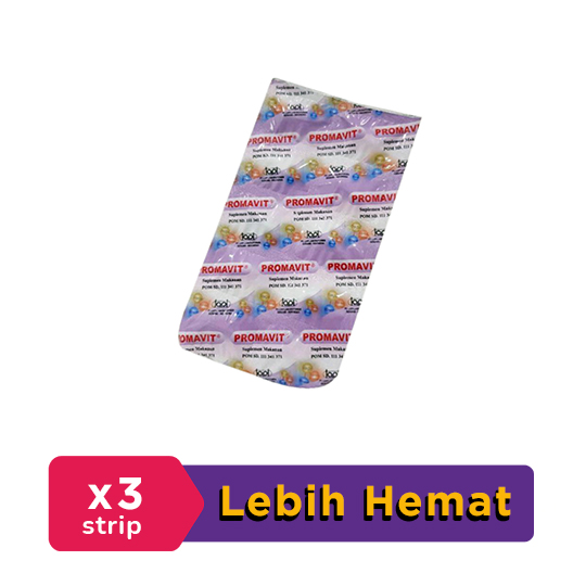 Promavit 3 Strip (10 Kapsul/Strip) - Hemat Borongan - Kegunaan, Efek ...