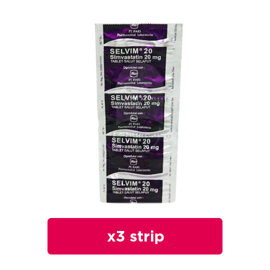 Selvim 20 mg 3 Strip (10 Tablet/Strip) - Obat Rutin - Kegunaan, Efek ...