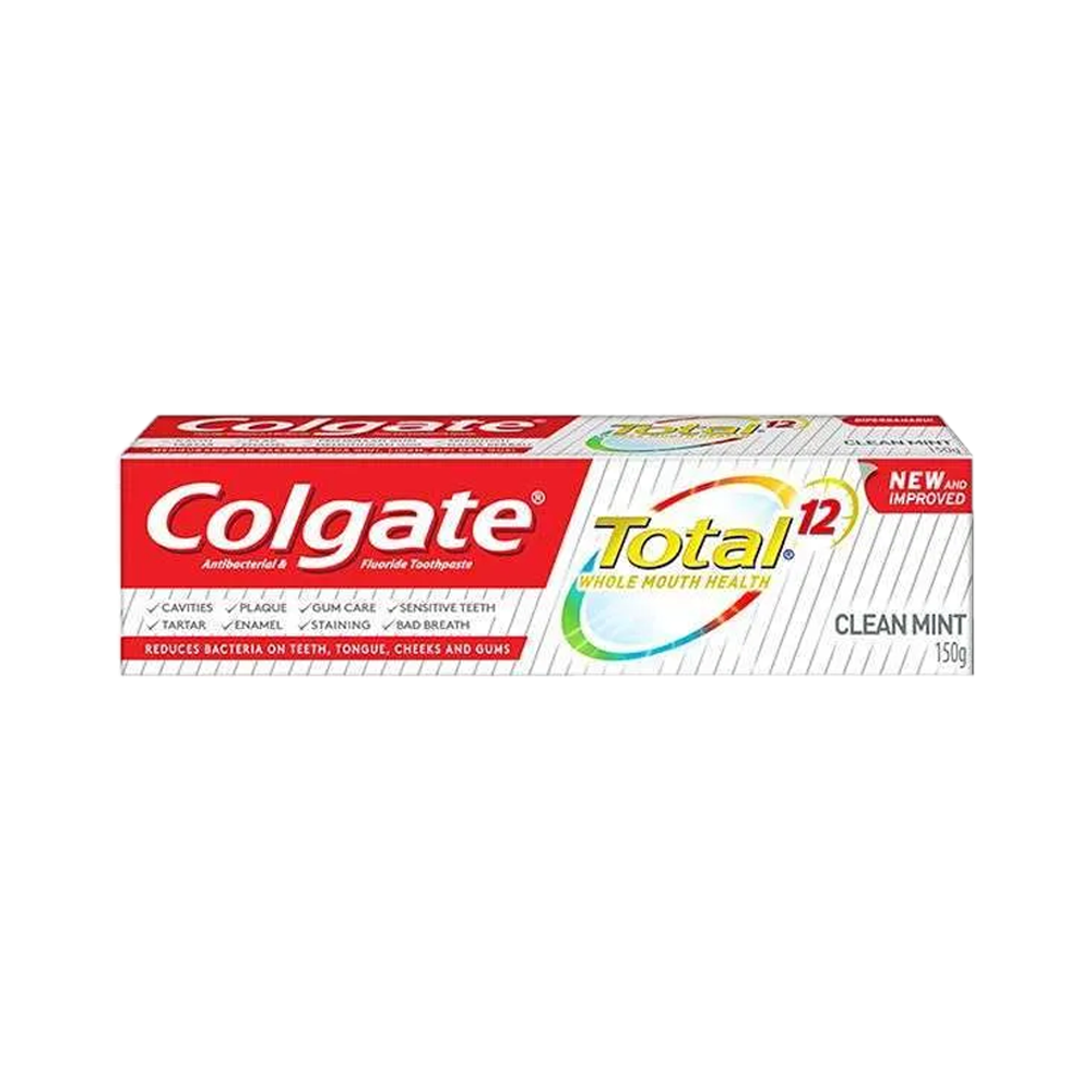 Colgate Total 12 Clean Mint Gel Toothpate 150 g - Kegunaan, Efek ...
