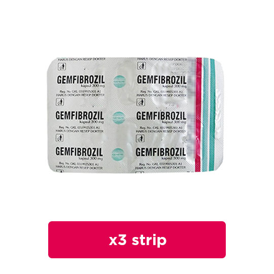 Gemfibrozil 300 mg 3 Strip (10 Kapsul/Strip) - Obat Rutin - Kegunaan ...