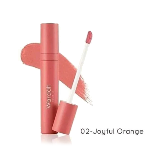 Wardah Colorfit Velvet Matte Lip Mousse 02 Joyful Orange - Kegunaan ...