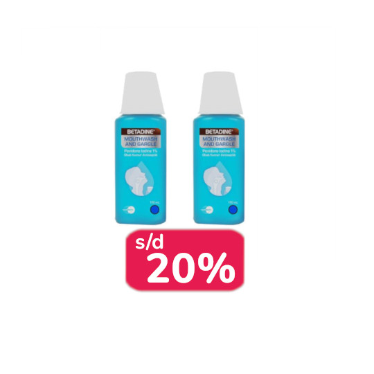 Betadine Mouthwash and Gargle 190 ml 2 Botol - Hemat Borongan ...