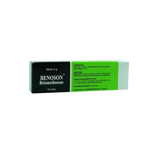 Benoson 0.1% Cream 5 g - Kegunaan, Efek Samping, Dosis dan Aturan Pakai ...