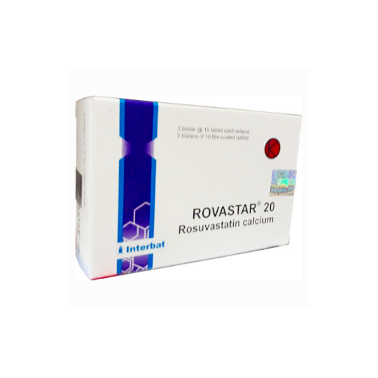 Rovastar 20 mg 10 Tablet - Kegunaan, Efek Samping, Dosis dan Aturan Pakai - Halodoc