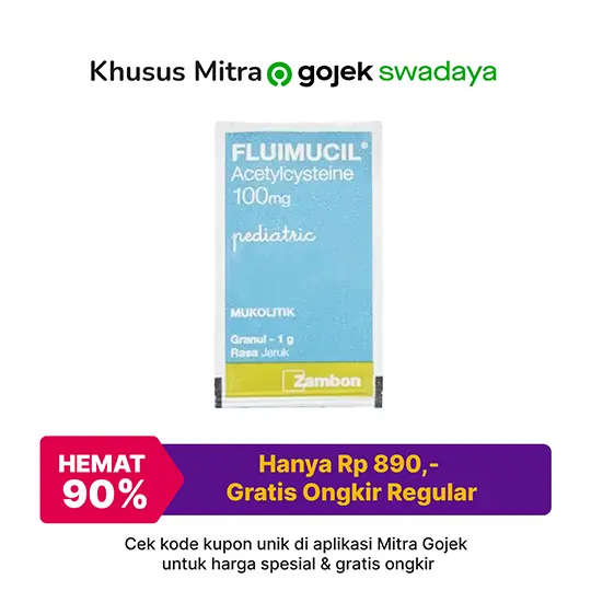 Khusus Mitra Gojek - Fluimucil Granul 200 mg - Kegunaan, Efek Samping ...
