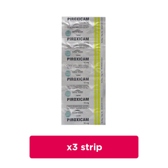 Piroxicam 10 mg 3 Strip (10 Tablet/Strip) - Hemat Borongan - Kegunaan ...