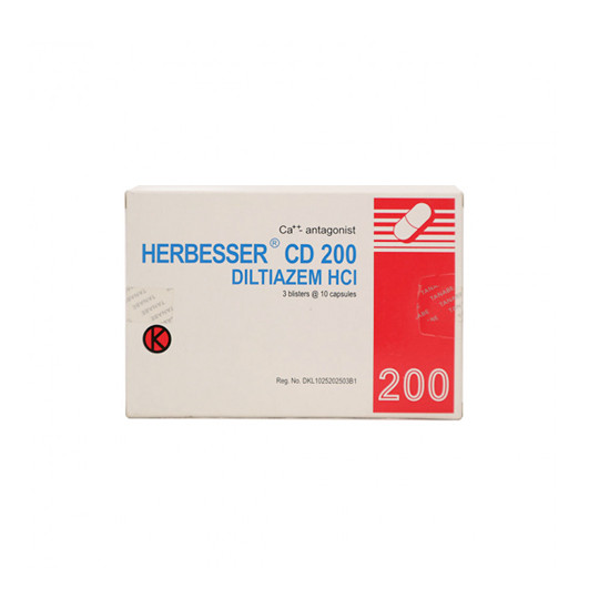 Herbesser CD 200 mg 3 Strip (10 Kapsul/Strip) - Obat Rutin - Kegunaan ...