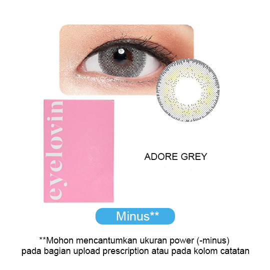Eyelovin Rosycon Adore Grey Color Softlens Minus - Kegunaan, Efek ...