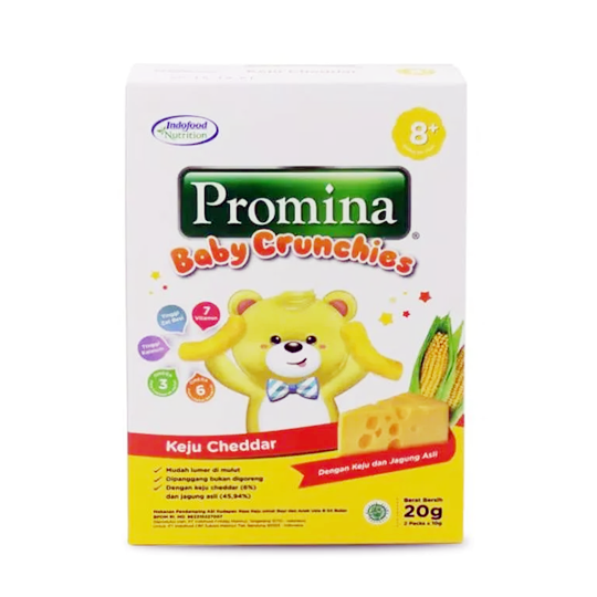 Promina Baby Crunchies Keju Cheddar 20 g - Kegunaan, Efek Samping ...
