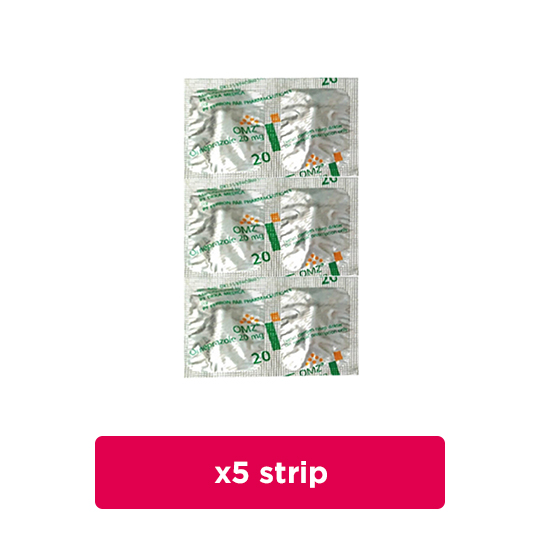 OMZ 20 mg 5 Strip (6 Kapsul/Strip) - Hemat Borongan - Kegunaan, Efek ...