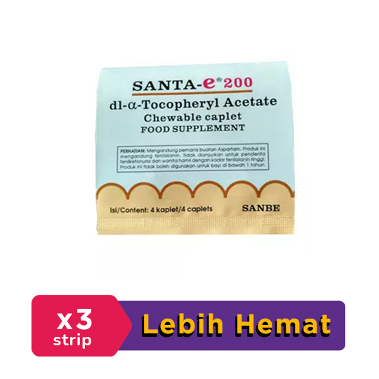Santa-E 200 IU 3 Strip (4 Kaplet/Strip) - Hemat Borongan - Kegunaan ...