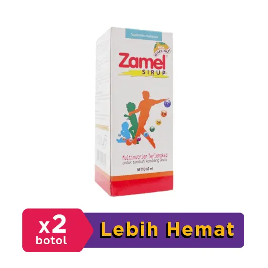 Zamel Sirup 60 ml 2 Botol - Hemat Borongan - Kegunaan, Efek Samping ...