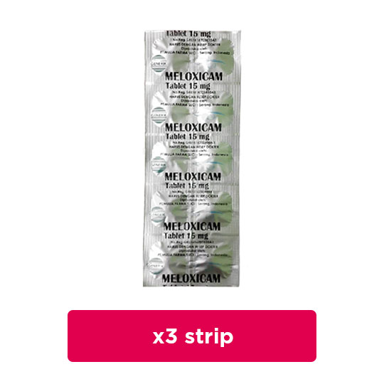 Meloxicam 15 mg 3 Strip (10 Tablet/Strip) - Hemat Borongan - Kegunaan ...