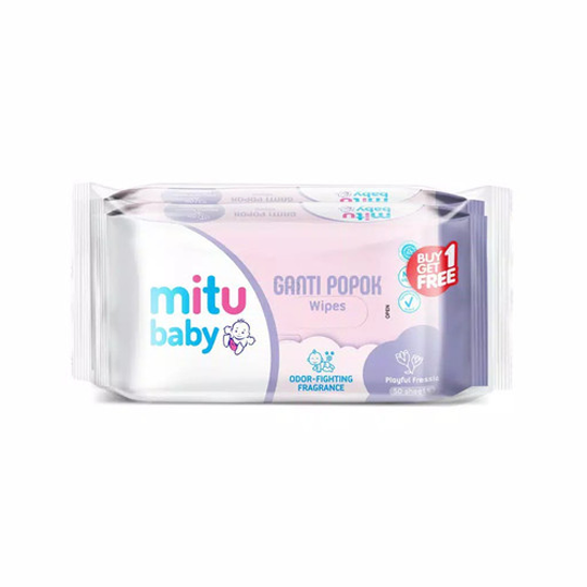 Mitu Baby Wipes Changing Diapers Purple Fressia 50 Pieces (Buy 1 Get 1 ...