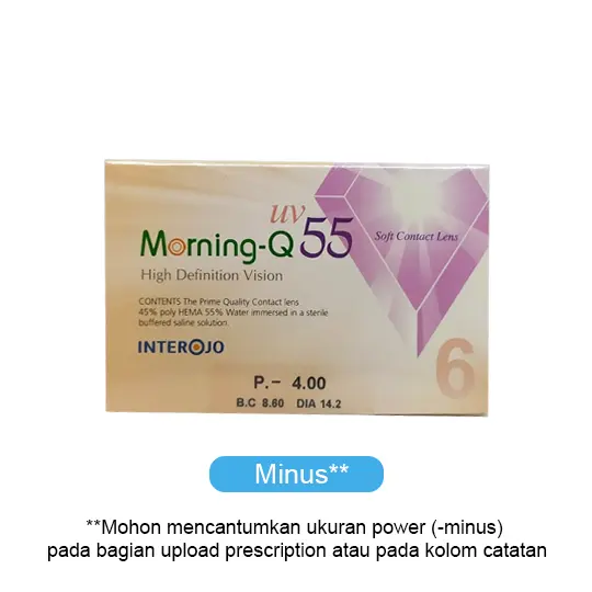 MORNING Q UV 55 6 CLEAR SOFTLENS MINUS - Kegunaan, Efek Samping, Dosis ...
