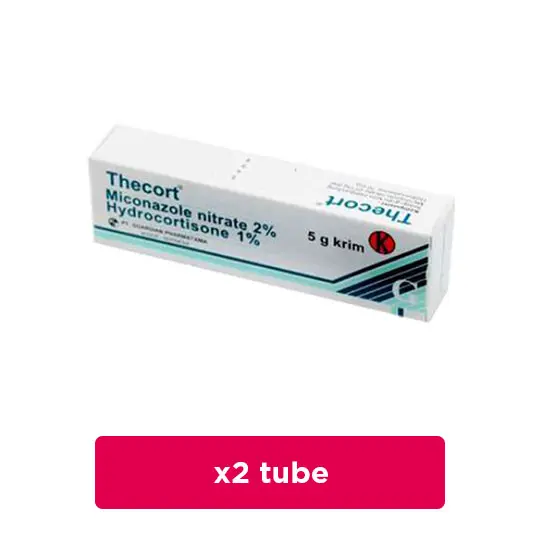 Thecort 2% Cream 5 g 2 Tube - Hemat Borongan - Kegunaan, Efek Samping, - Halodoc
