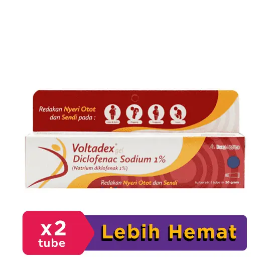 Voltadex Gel 20 g 2 Tube - Hemat Borongan - Kegunaan, Efek Samping, Dosis dan Aturan Pakai - Halodoc