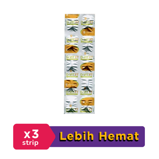 D-Vit FT 400 IU 3 Strip (10 Tablet/Strip) - Hemat Borongan - Kegunaan ...