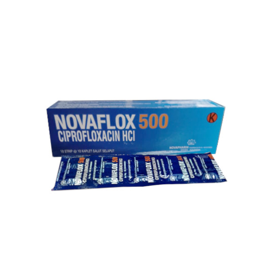 Novaflox 500 mg 10 Kaplet - Kegunaan, Efek Samping, Dosis dan Aturan ...