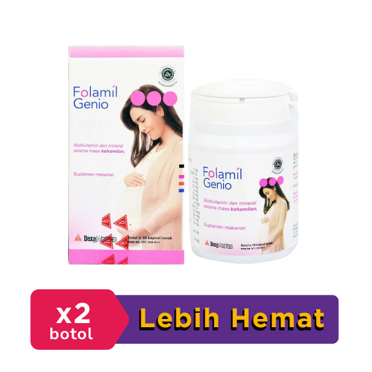 Folamil Genio 2 Botol (30 Kapsul/Botol) - Hemat Borongan - Kegunaan ...