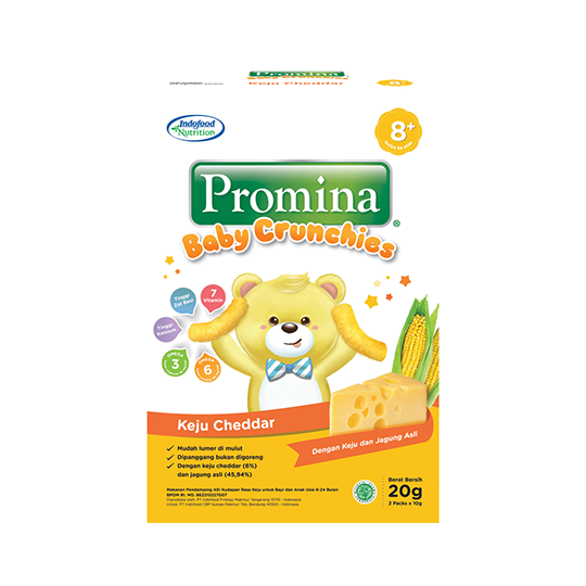 Promina Baby Crunchies Keju Cheddar 20 g - Kegunaan, Efek Samping ...