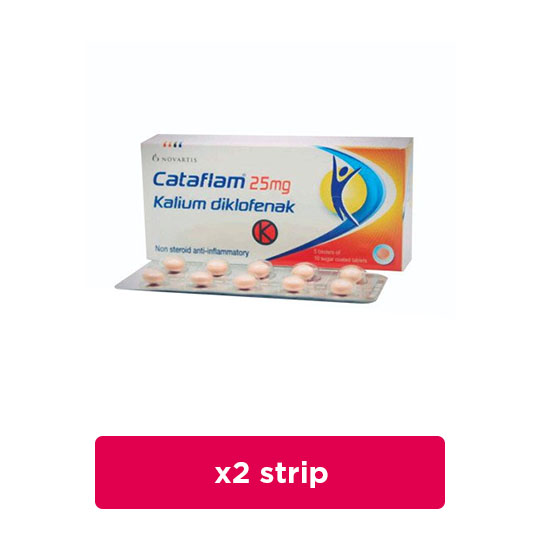 Cataflam 25 mg 2 Strip (10 Tablet/Strip) - Hemat Borongan - Kegunaan ...