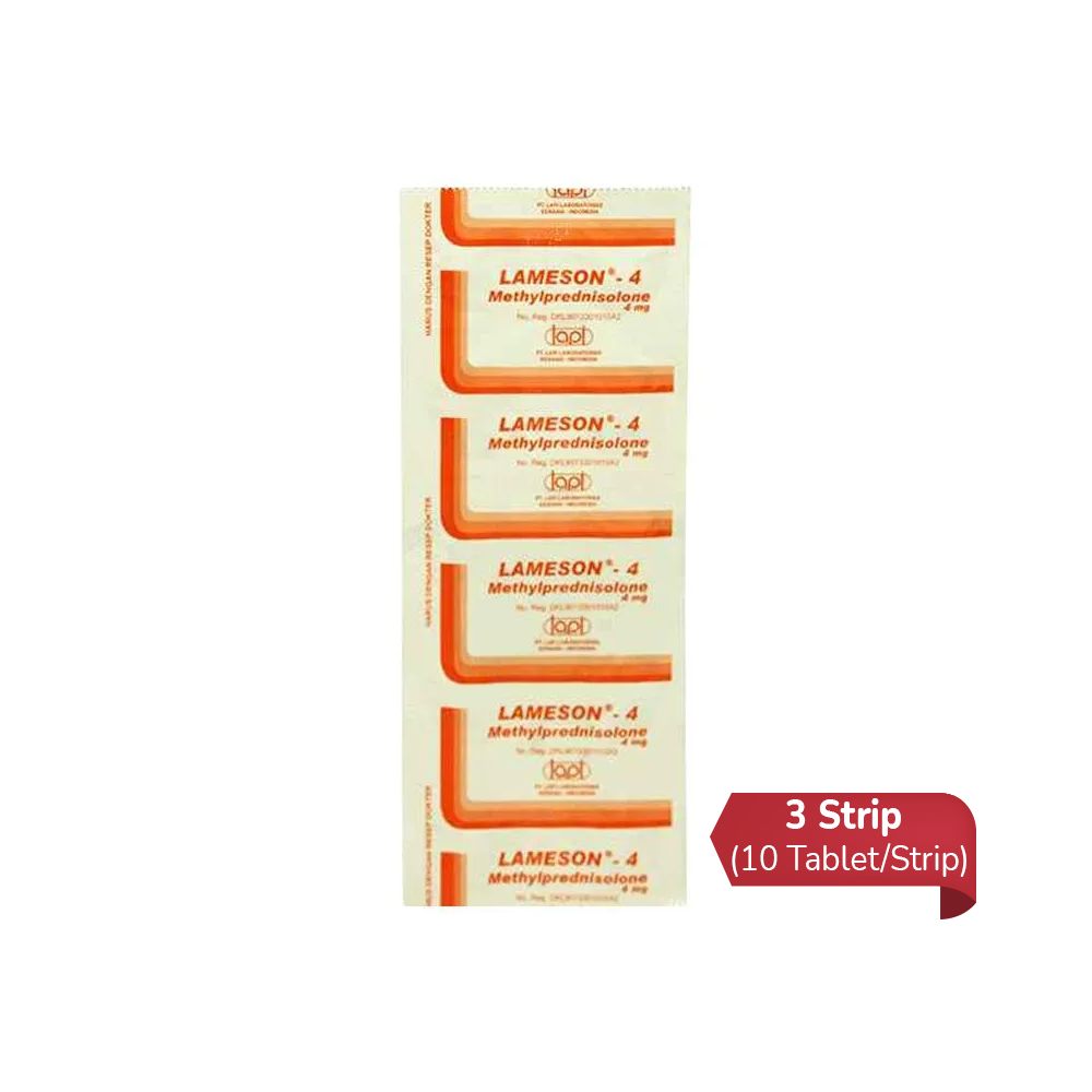 Lameson 4 mg 3 Strip (10 Tablet/Strip) - Hemat Borongan - Kegunaan, Efek Samping, Dosis dan ...