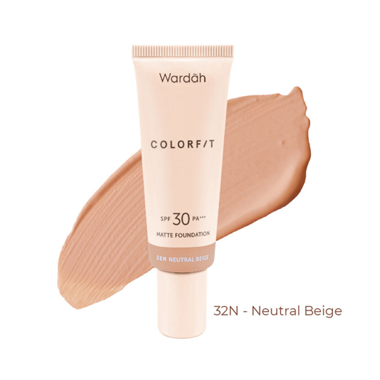 Wardah Colorfit Matte Foundation 32N Neutral Beige - Kegunaan, Efek ...