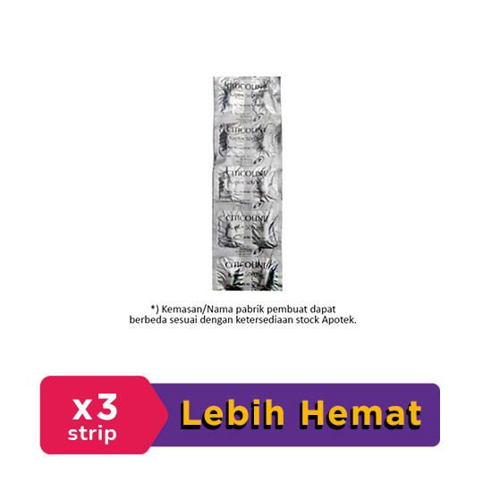 Citicoline 500 mg 3 Strip (10 Kaplet/Strip) - Hemat Borongan - Kegunaan ...