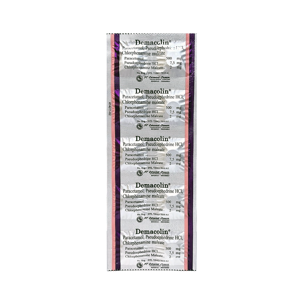 Demacolin 10 Tablet - Kegunaan, Efek Samping, Dosis dan Aturan Pakai ...