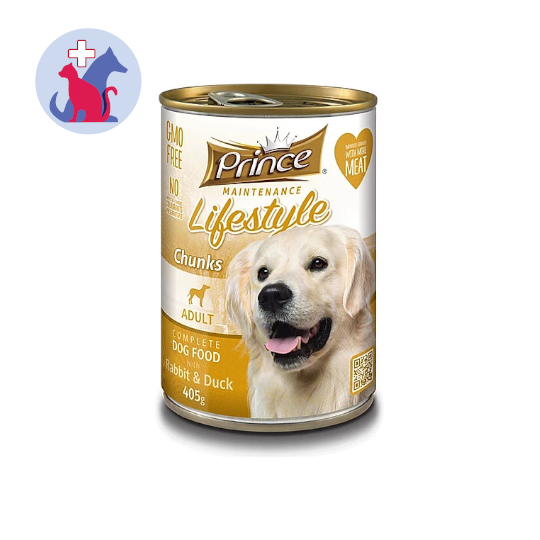 Prince Maintenance Lifestyle Adult Complete Dog Food Rabbit & Duck 405 ...