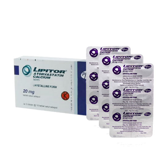 Lipitor 20 mg 30 Tablet - Obat Rutin - Kegunaan, Efek Samping, Dosis dan Aturan Pakai - Halodoc