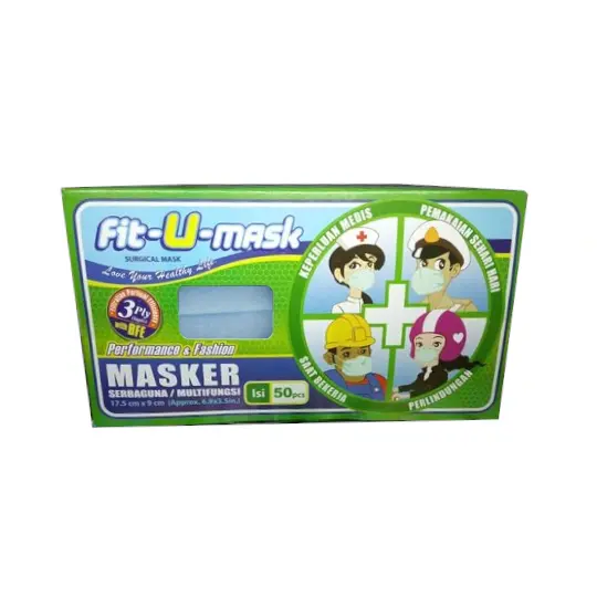 Fit- U Mask Earloop Blue 50 Pieces - Kegunaan, Efek Samping, Dosis dan ...