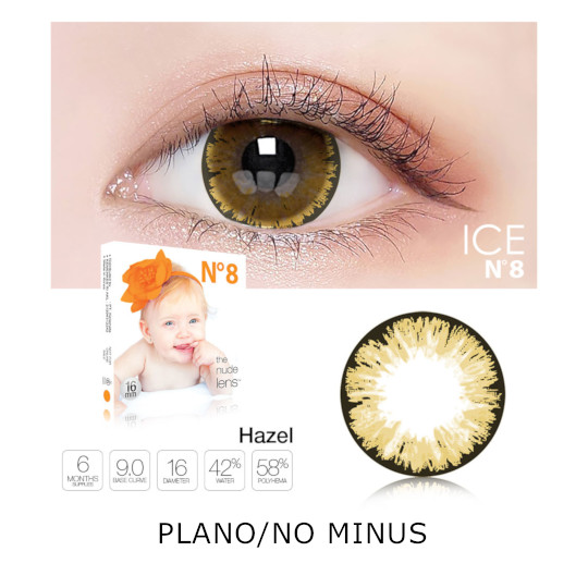 Ice No8 Hazel 2 Color Softlens Plano/No Minus - Kegunaan, Efek Samping ...