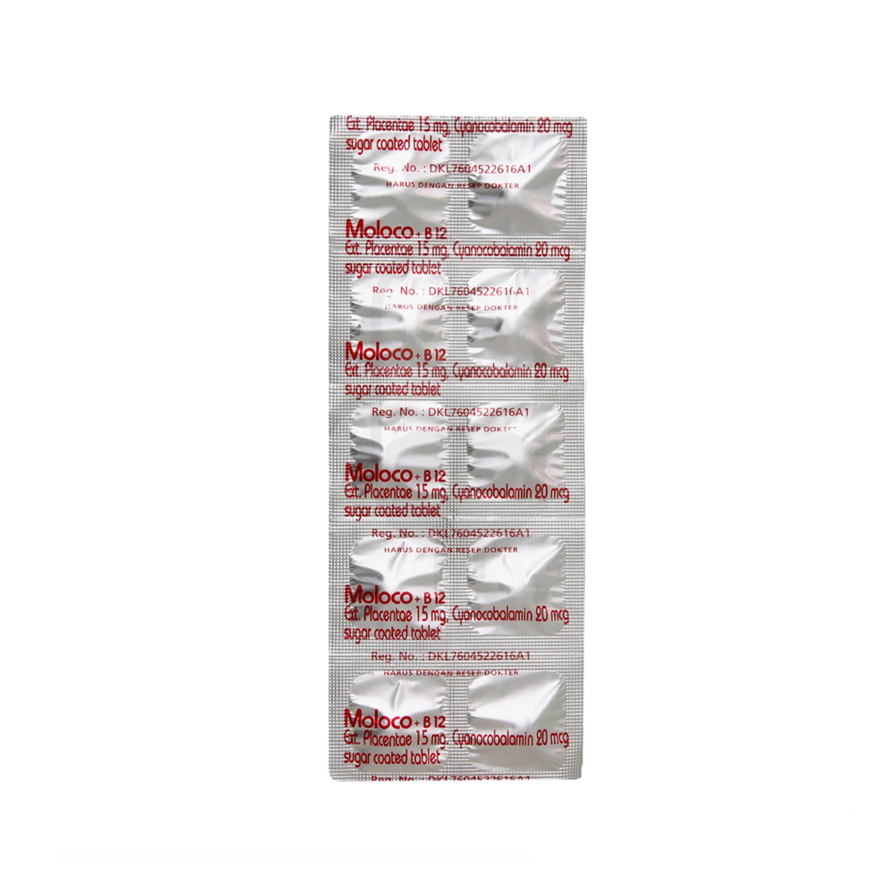 Moloco Plus B12 10 Tablet - Kegunaan, Efek Samping, Dosis dan Aturan ...