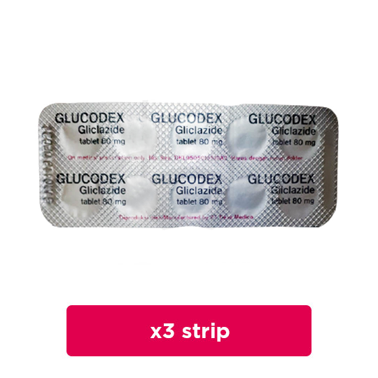 Glucodex 80 mg 3 Strip (10 Tablet/Strip) - Obat Rutin - Kegunaan, Efek ...