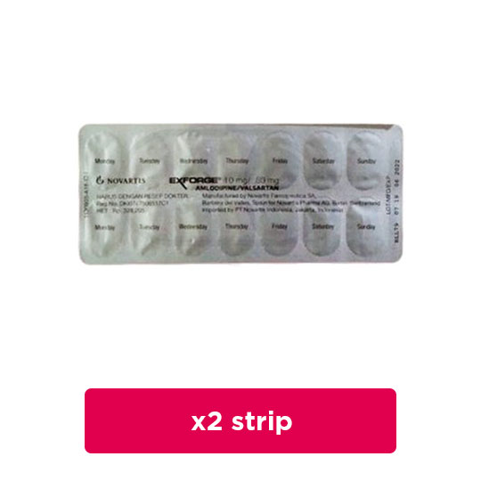 Exforge 5 mg/80 mg 2 Strip (14 Tablet/Strip) - Obat Rutin - Kegunaan ...