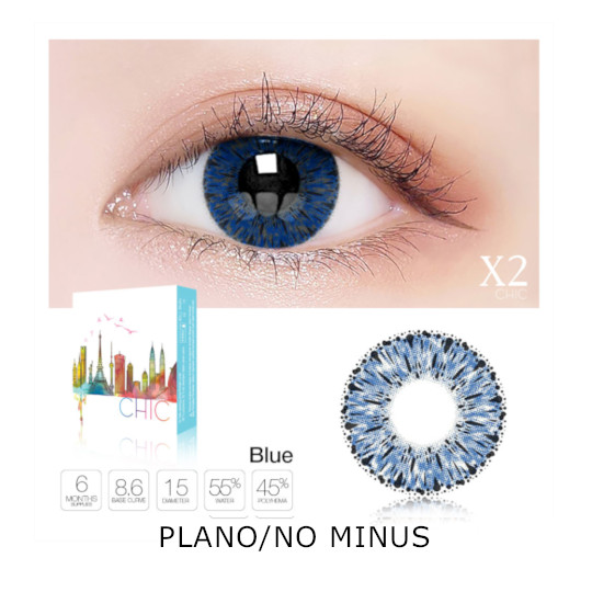 X2 Chic Blue 2 Color Softlens Plano/No Minus - Kegunaan, Efek Samping ...