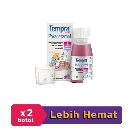 Tempra Forte Sirup Rasa Bubblegum 60 ml 2 Botol - Hemat Borongan ...
