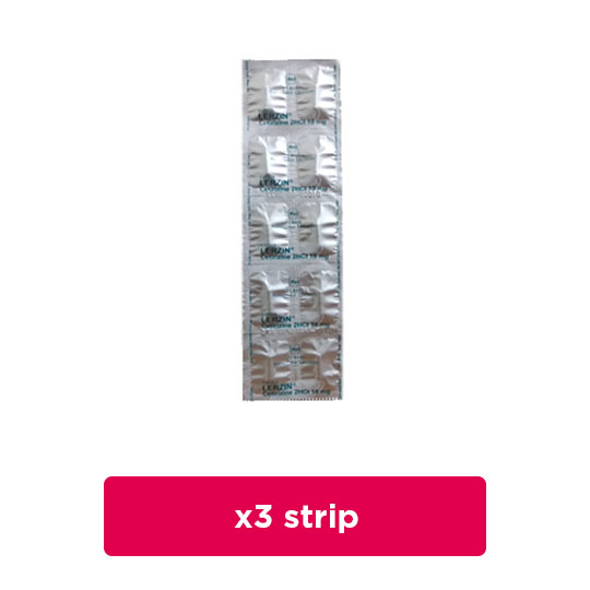 Lerzin 10 mg 3 Strip (10 Kapsul/Strip) - Hemat Borongan - Kegunaan ...