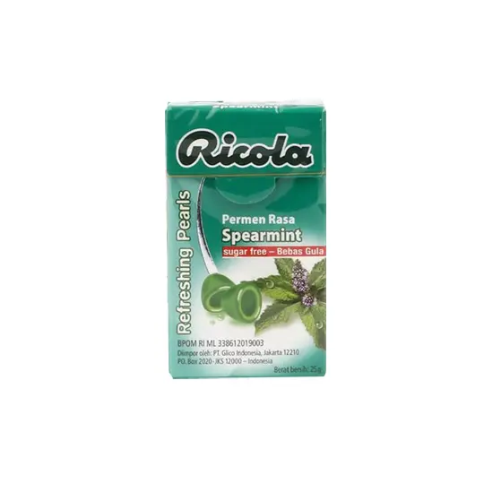 RICOLA SPEARMINT PEARLS 25 G - Kegunaan, Efek Samping, Dosis dan Aturan Pakai - Halodoc