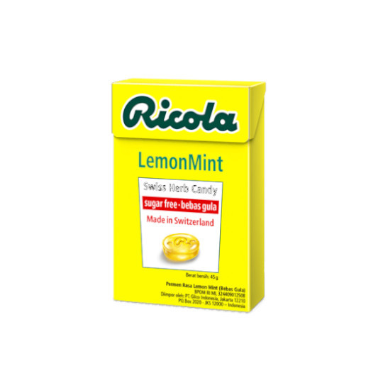 Ricola Lemon Mint Permen 45 g - Kegunaan, Efek Samping, Dosis dan ...