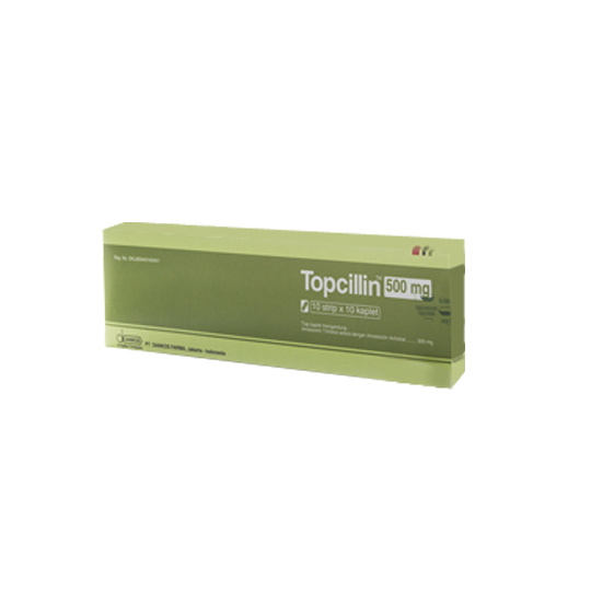 Topcillin 500 mg 10 Kaplet - Kegunaan, Efek Samping, Dosis dan Aturan ...