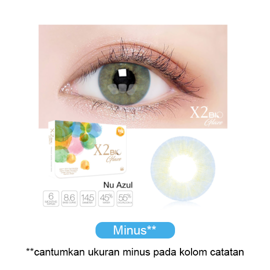 X2 Bio Glaze Nu Azul 2 Color Softlens Minus - Kegunaan, Efek Samping ...