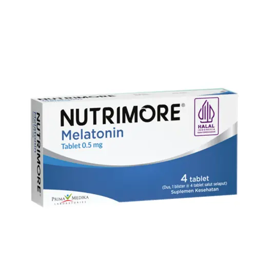 Nutrimore Melatonin 0.5 mg 4 Tablet - Kegunaan, Efek Samping, Dosis dan ...