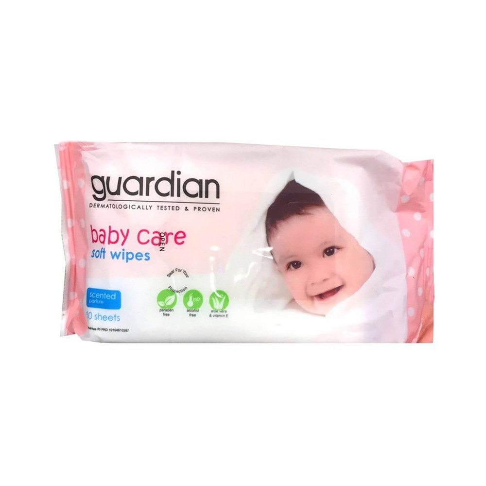 Guardian Baby Care Soft Wipes Scented 50 Sheets - Kegunaan, Efek ...