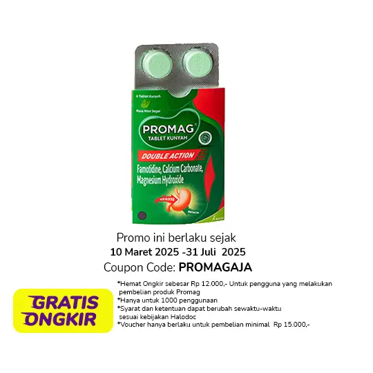 Promag Double Action 6 Tablet Kunyah - Manfaat, Dosis, & Efek Samping